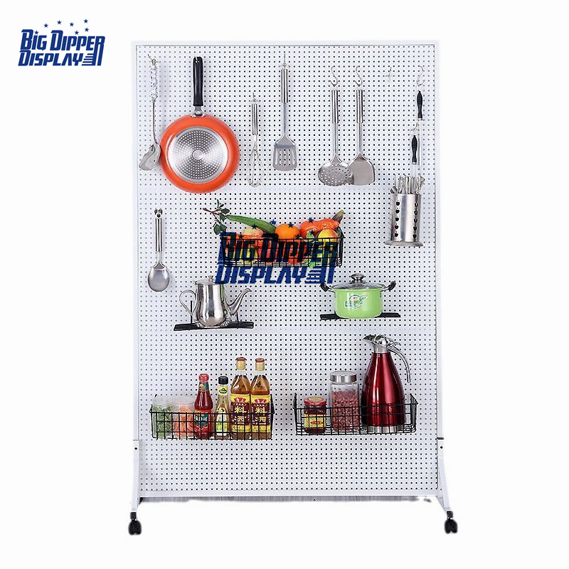 PB73 shop fittings hand tools display rack pegboard display stand for ...