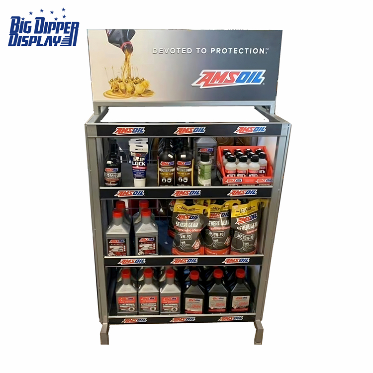 BDD-OL25 metal motor engine oil display stand 4S shop lubricants oil ...