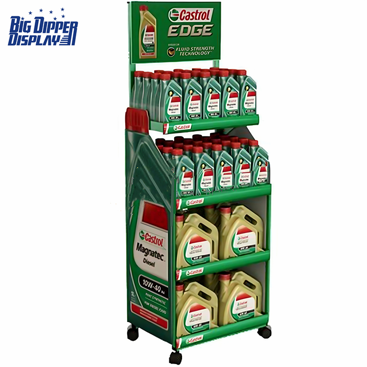 OL28 Heavy Duty Metal Engine Oil Display Rack gas station car lubricant ...