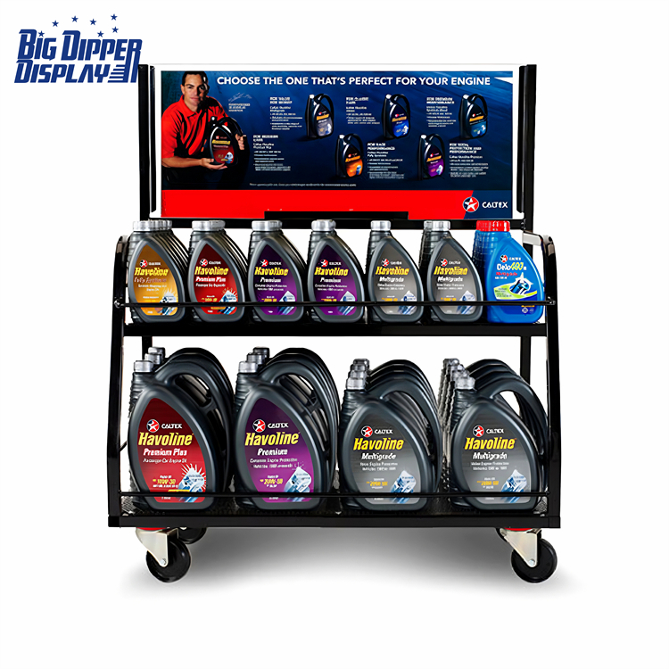 OL27 Factory supply Motor Engine Oil Display Stand car lubricant ...