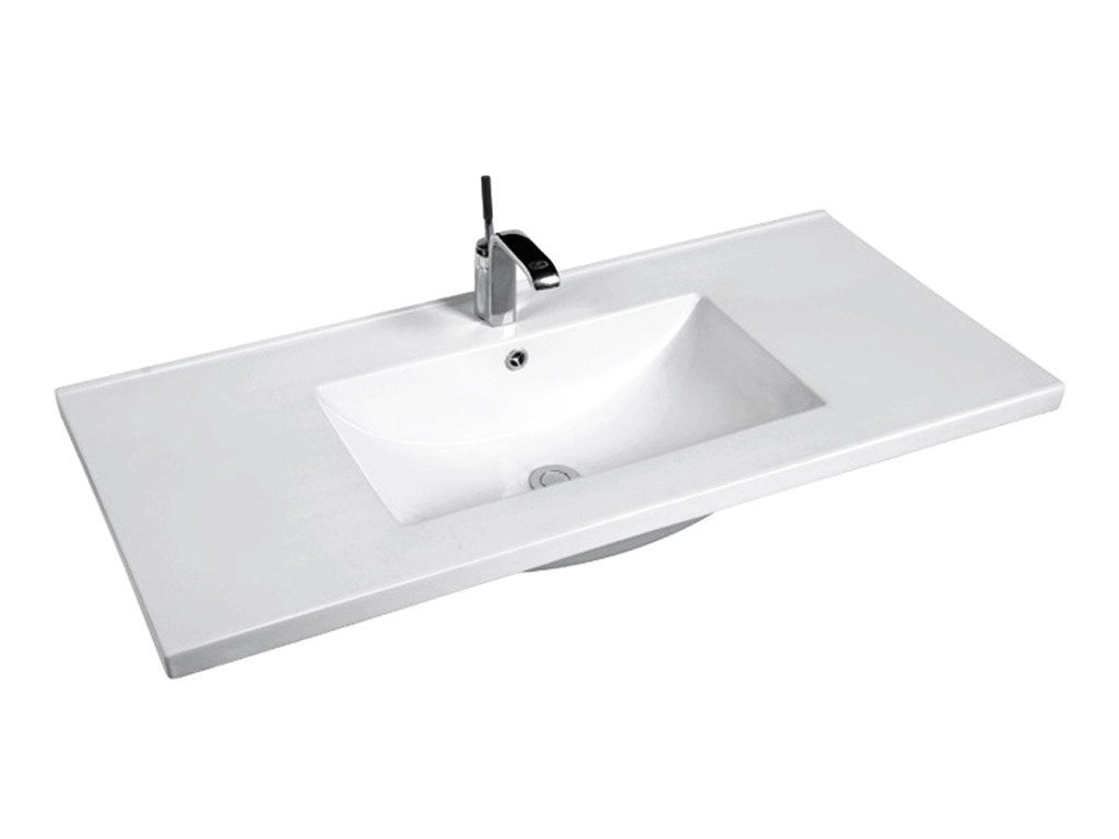 Ceramic Rectangle Middle Edge 40mm Vanity top 1000,---Vanity Basin