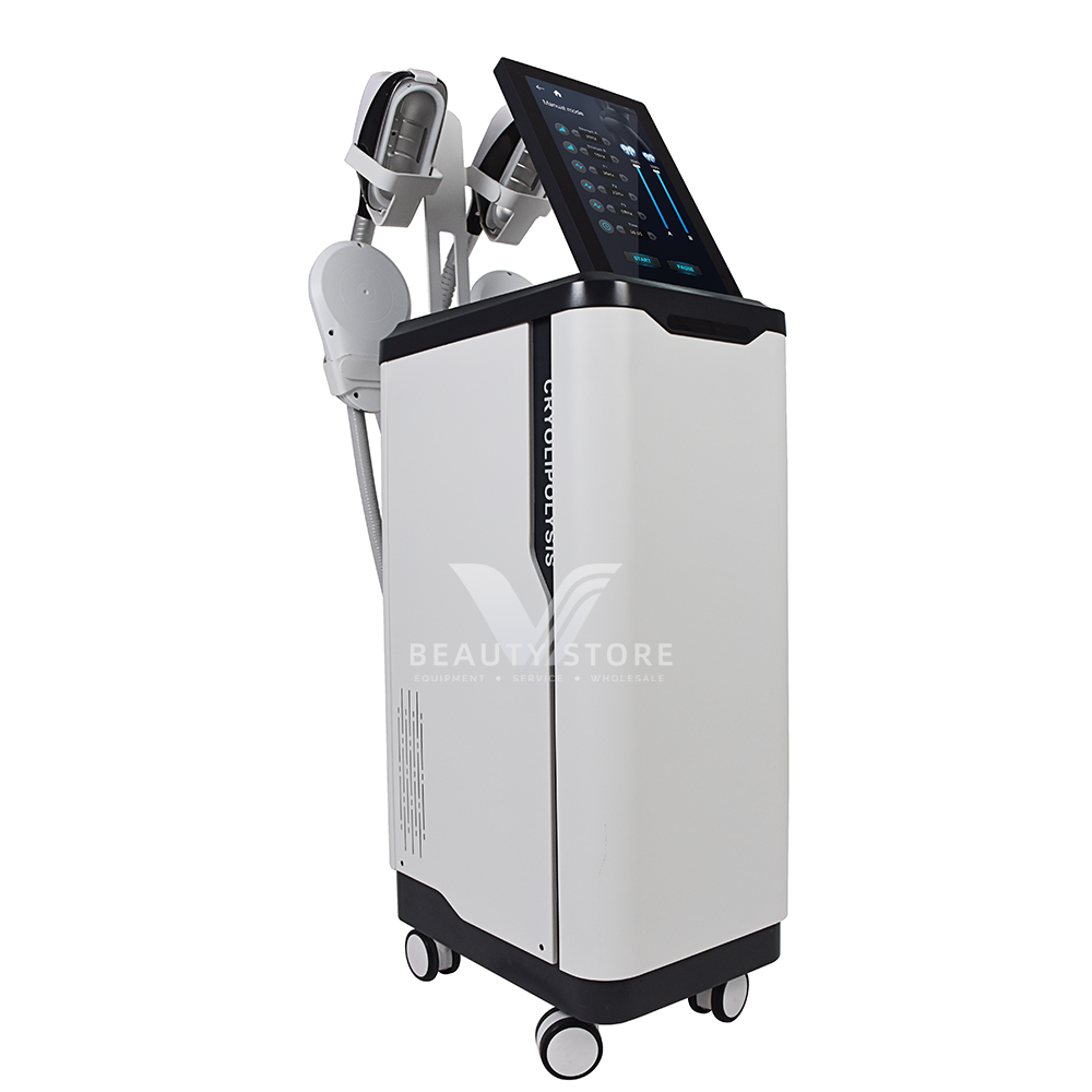 2 In 1 4 Handle 5 Tesla Cryo Body Sculpting Machine Cryolipolysis Fat ...
