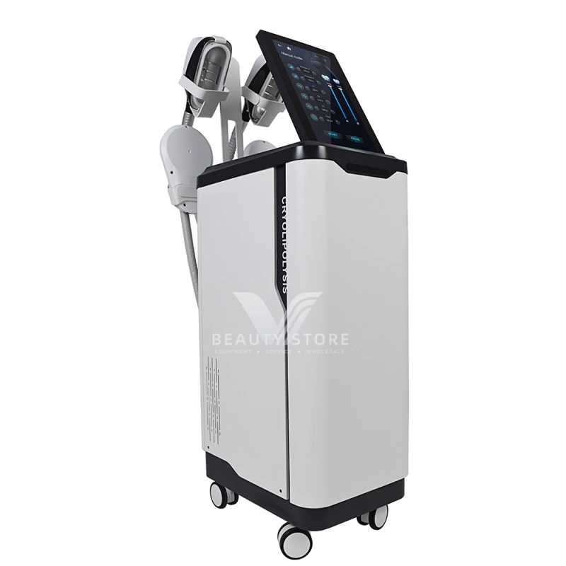 2 In 1 4 Handle 5 Tesla Cryo Body Sculpting Machine Cryolipolysis Fat ...