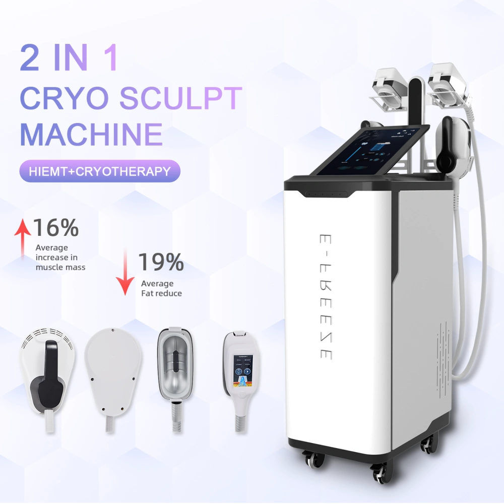 2 In 1 4 Handle 5 Tesla Cryo Body Sculpting Machine Cryolipolysis Fat ...
