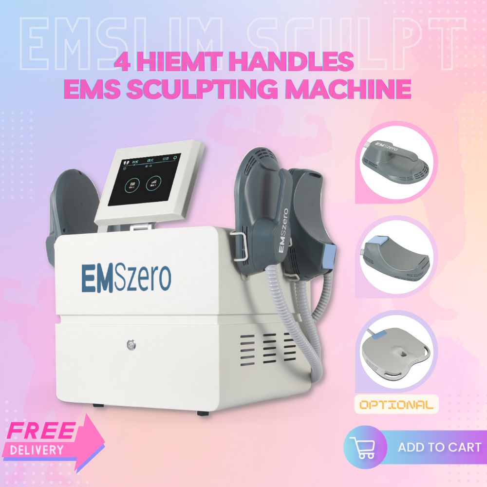 Portable 4 Handles Muscle Stimulator 12 Tesla Body Slimming Muscle ...