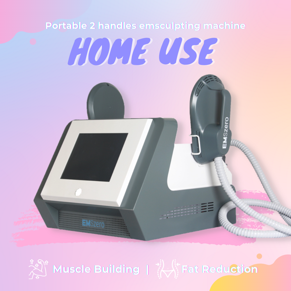 Portable 2 Handle Non Surgical Butt Lift EMS Body Sculpting Machine ...