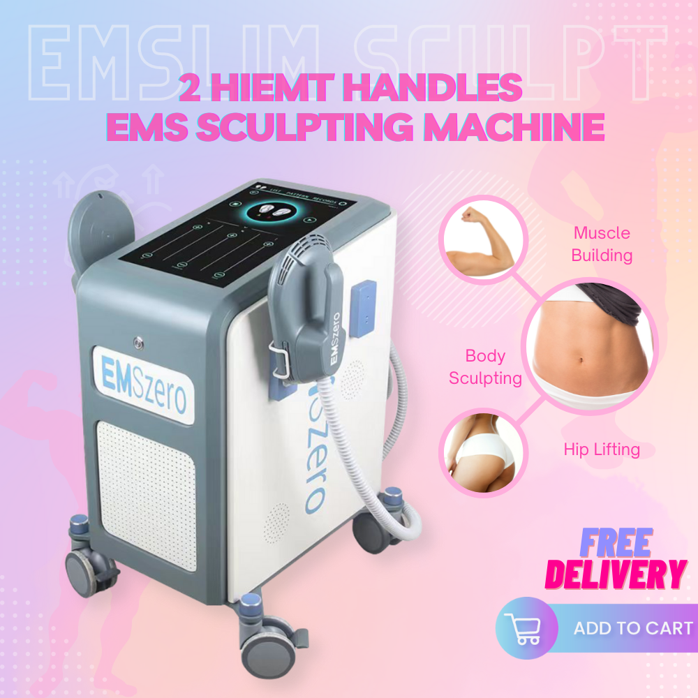 2 Handle EMSlim EMS Sculpting Machine Build Muscle And Burn Fat Machine ...