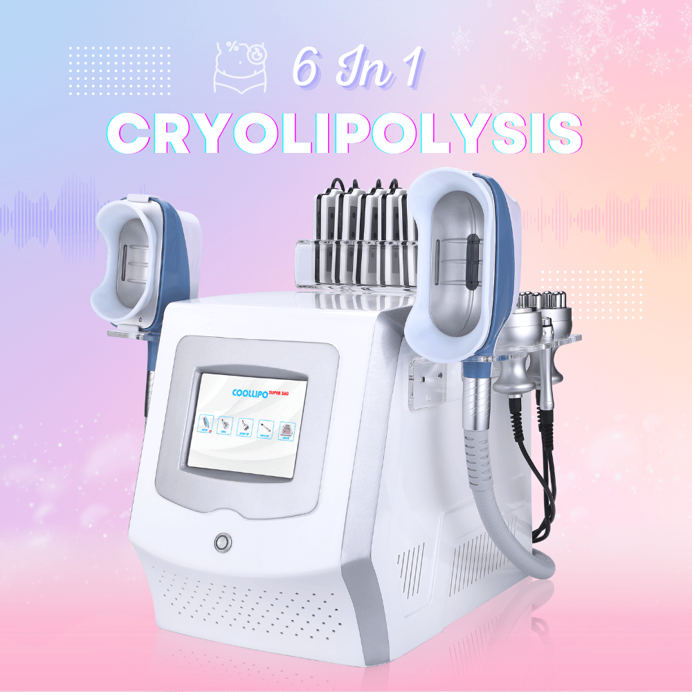 cryosculpting Fat Freezing Body Cavitation Machine with 5 handle
