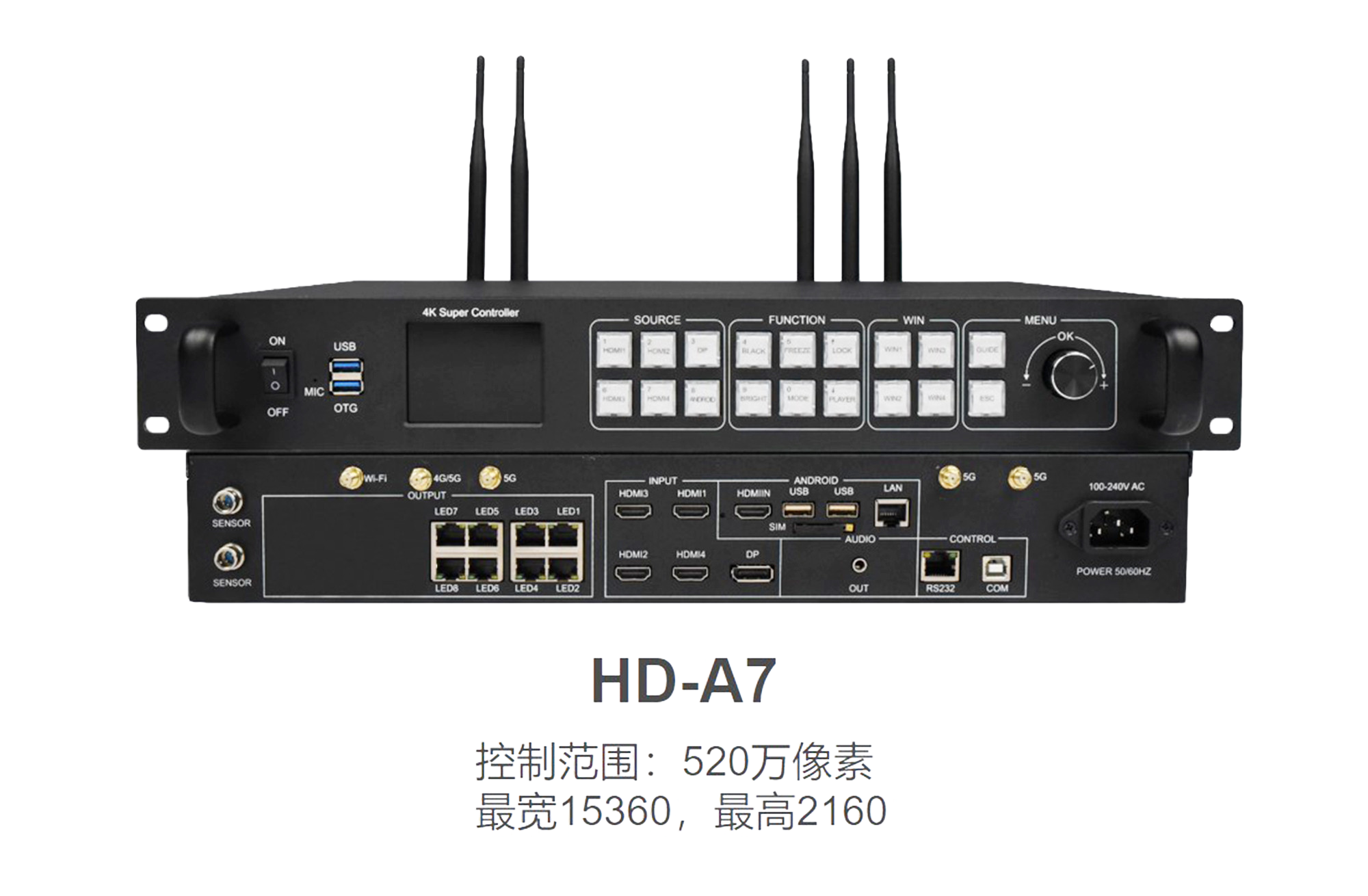 HUIDU HD-A7 4K HD LED Full Color Screen Player Video Processor