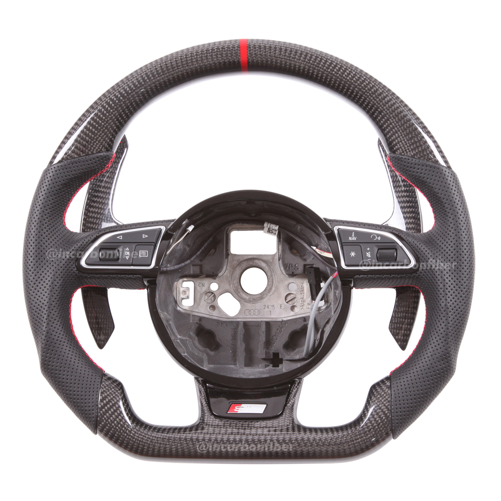 Carbon Fiber Steering Wheel for Audi S3/RS3 S4/RS4 S5/RS5 S6/RS6 S7/RS7