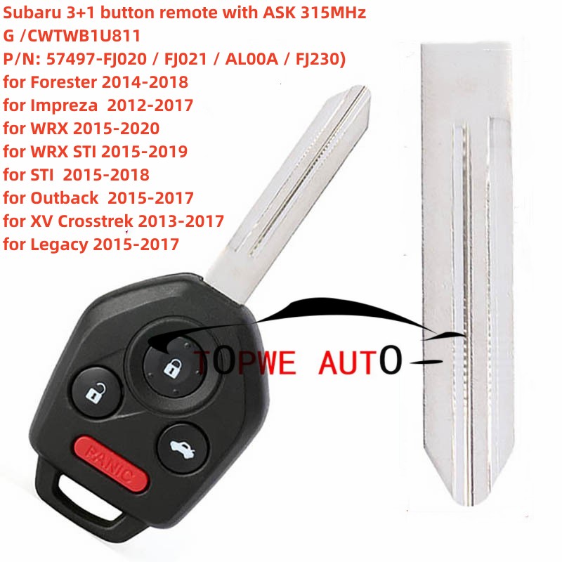 TPSUB-R05C,Remote Key/ For SUBARU