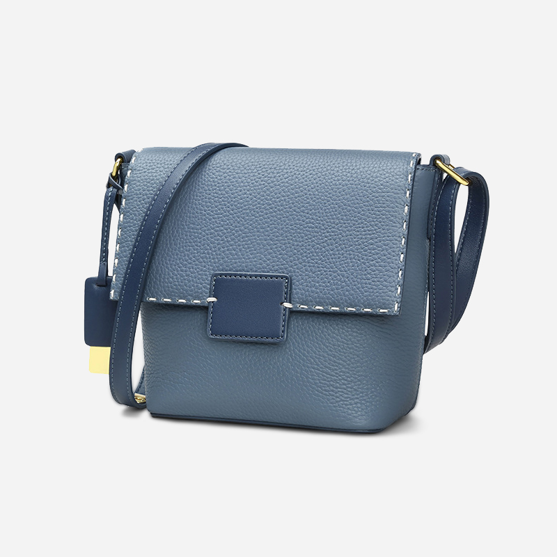 Simple single shoulder crossbody bucket bag