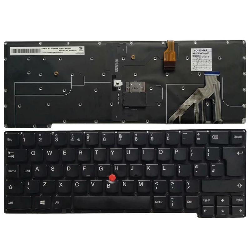 NEW UK Laptop keyboard with backlit for lenovo thinkpad X1C 2014 x1 ...