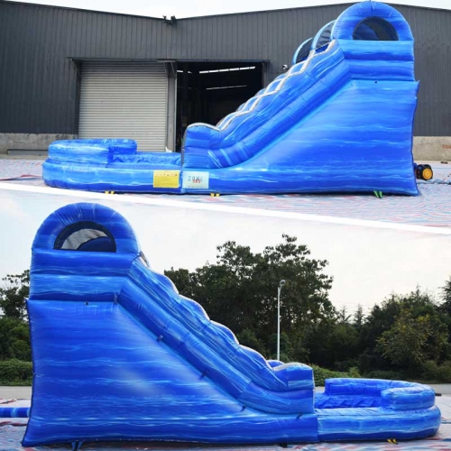 14ft Blue Marble water slide for sale China factory, manufactuer ...