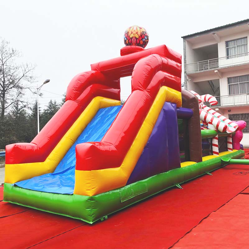 candy land inflatable obstacle course for sale China factory ...