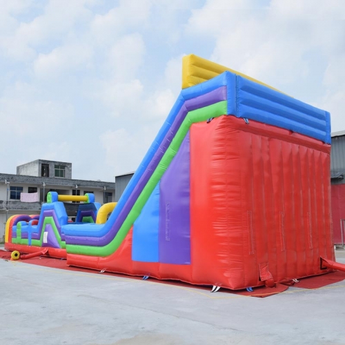 Vertical rush inflatable bounce house obstacle course for sale - China ...