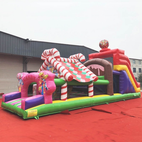 candy land inflatable obstacle course for sale China factory ...