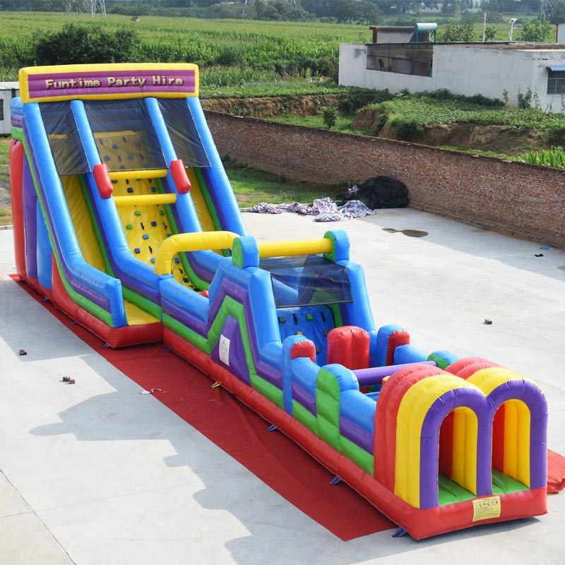 Vertical rush inflatable bounce house obstacle course for sale - China ...