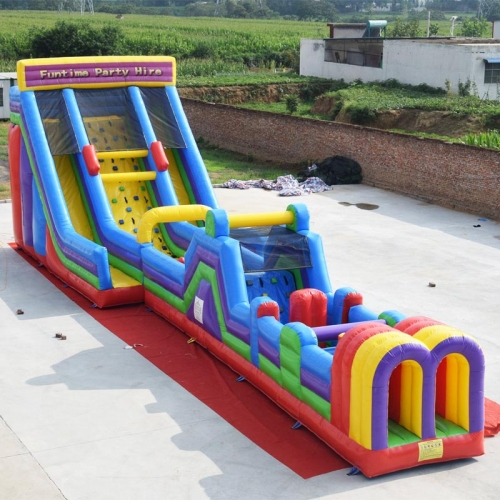 Vertical rush inflatable bounce house obstacle course for sale - China ...