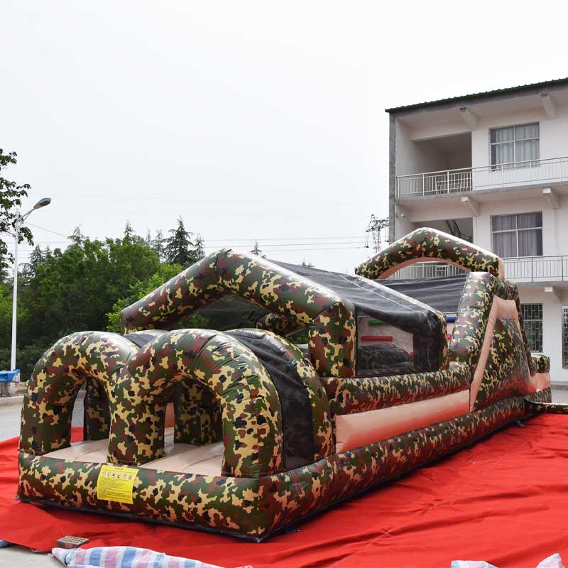 camouflage inflatable obstacle course
