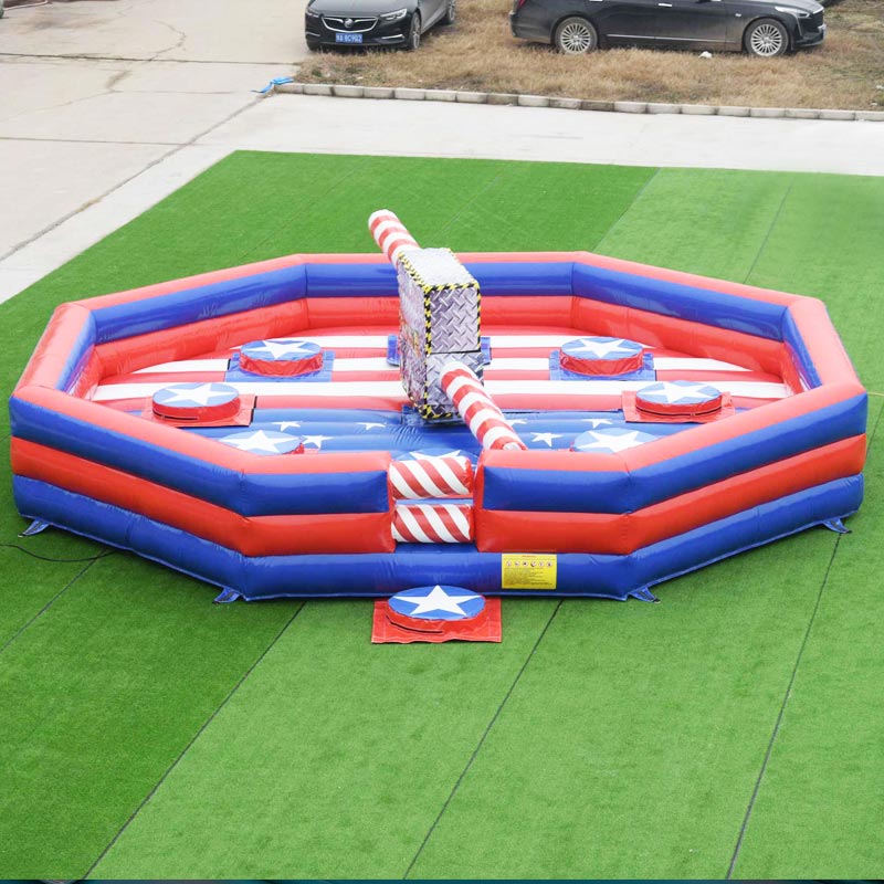 Custom american flag theme inflatable meltdown game for sale
