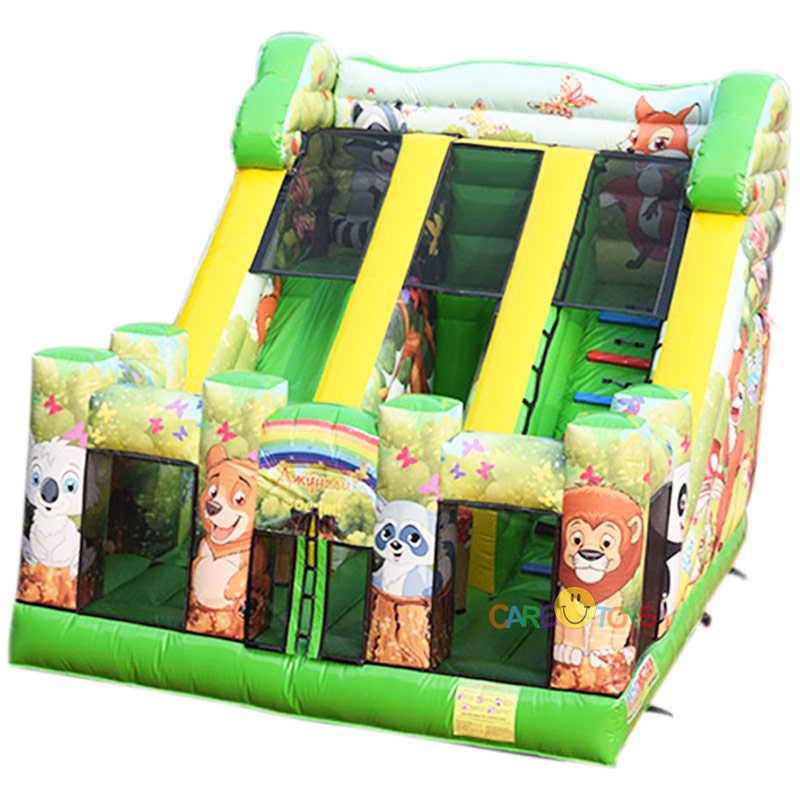 Jungle animal zoo inflatable slide for sale China factory, manufactuer ...