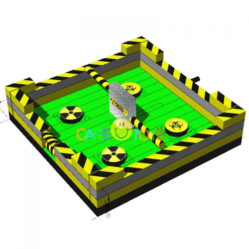 Square shape 4 person inflatable wipe out game for sale China factory ...