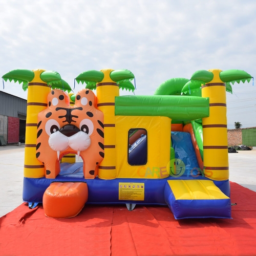 Forest Tiger bouncy castle with slide for sale - Careu toys