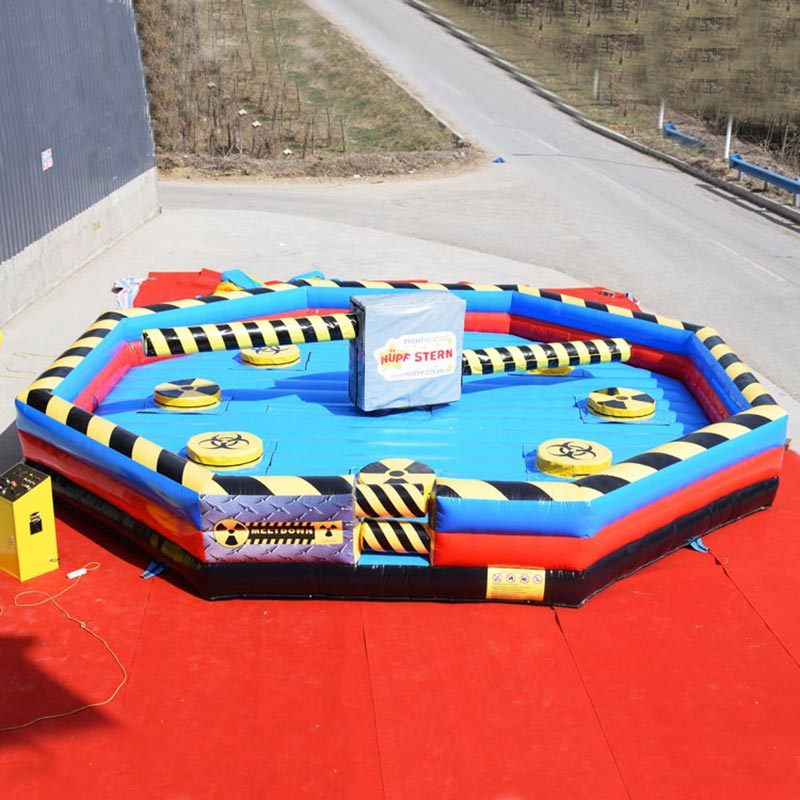 custom color toxice meltdown inflatable wipe out game for sale China ...