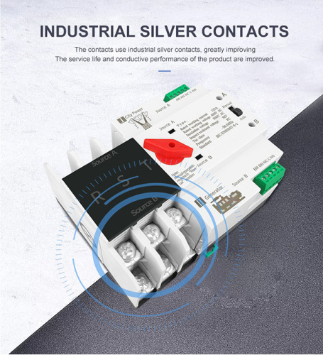 100E 125A 3P Din rail Generator Automatic Transfer Switch dural power ...