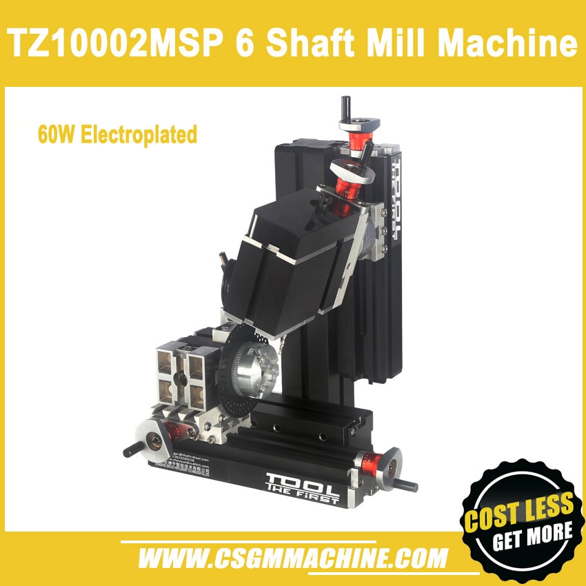 TZ10002MSP 60W Electroplated Metal 6 Shafts Drilling&Milling Machine ...