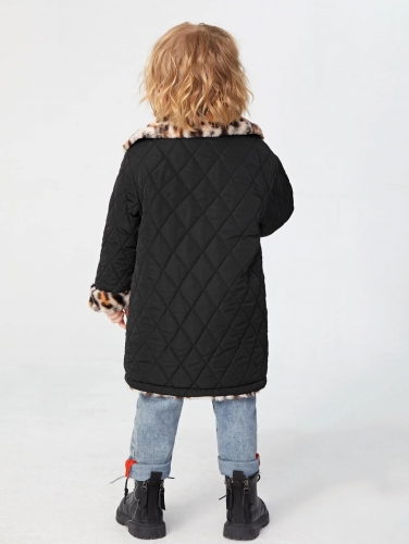 Leopard Print , quilted coat