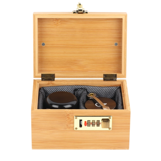 OZCHIN Stash Box Combo - Accessories Kit, Locking Bamboo Box with ...
