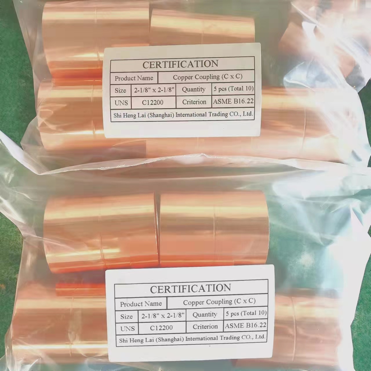 Copper Coupling with Rolled Stop-Copper Fitting & Pipe Manufacturer