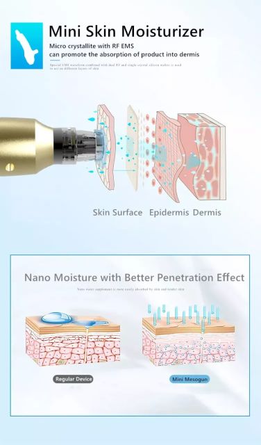 Skin Rejuvenation Meso Gun RF Microneedle Pen Device,RF Cavitation