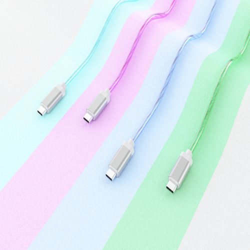 Flowing Luminous Type C Charge Cord USB CC Fast Charging Cable Durable ...