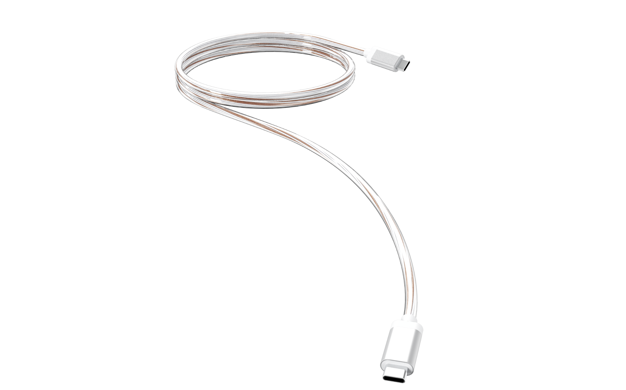 Flowing Luminous Type C Charge Cord USB CC Fast Charging Cable Durable TPE Cable Glowing Cables ...