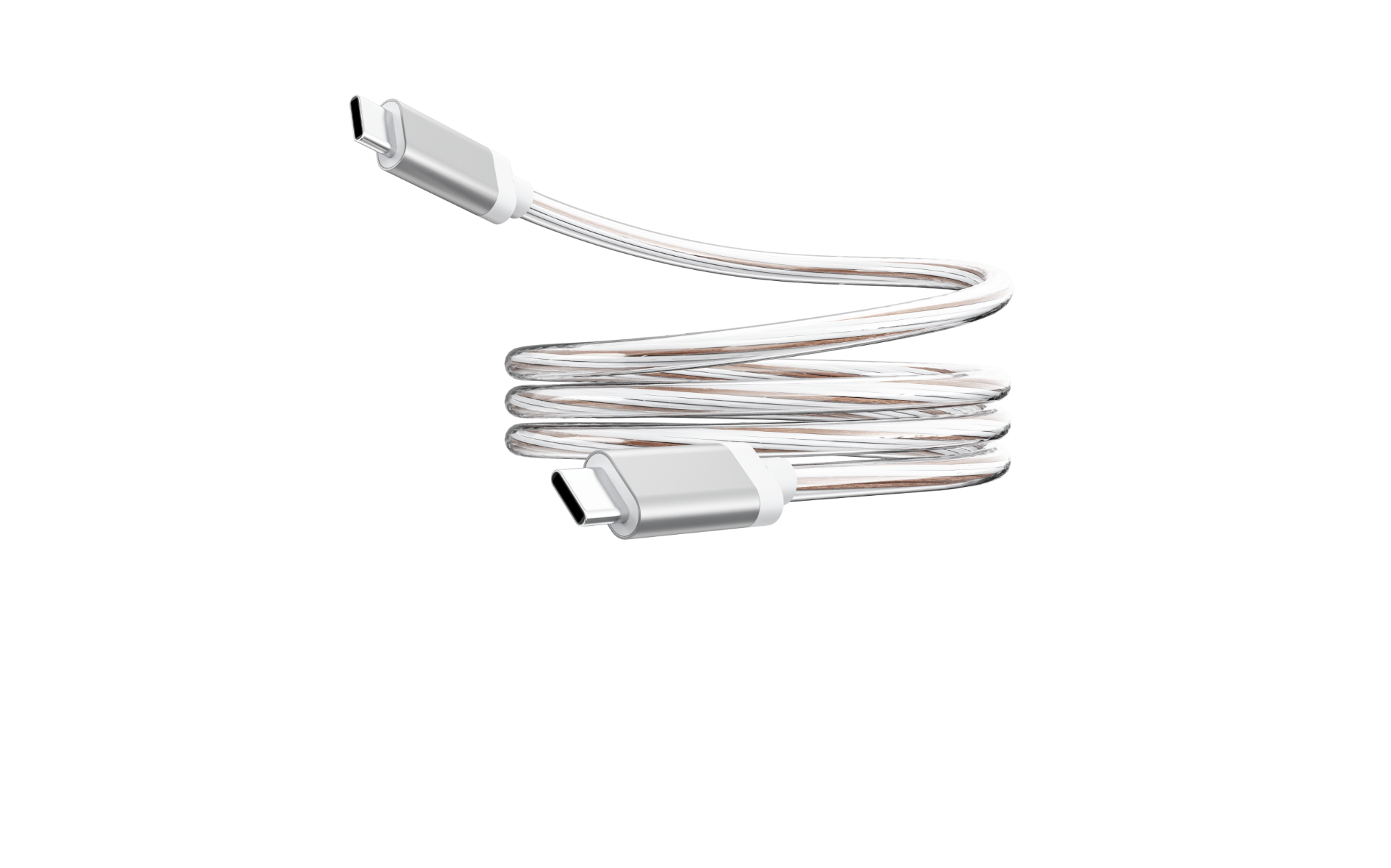 Flowing Luminous Type C Charge Cord USB CC Fast Charging Cable Durable TPE Cable Glowing Cables ...