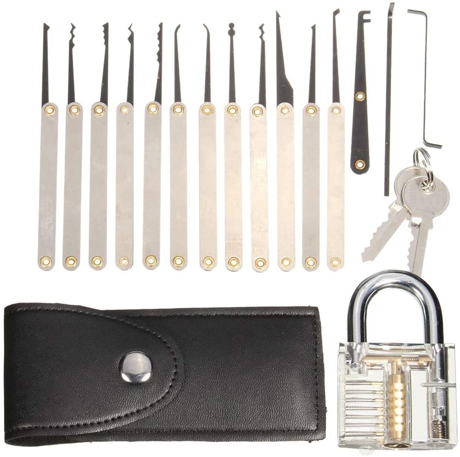 15pcs GOSO Lock Pick Locksmith Tools Classic Set with Bag and ...