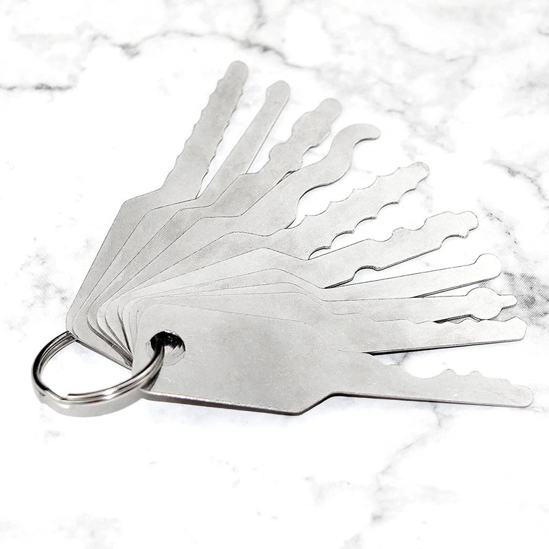 10pcs Lock Pick Jiggler Keys For Double Sided Lock Pick Set Auto ...