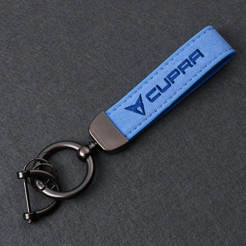 New Alcantara Leather Car Styling Keychain Car Logo Key Chain For Cupra ...