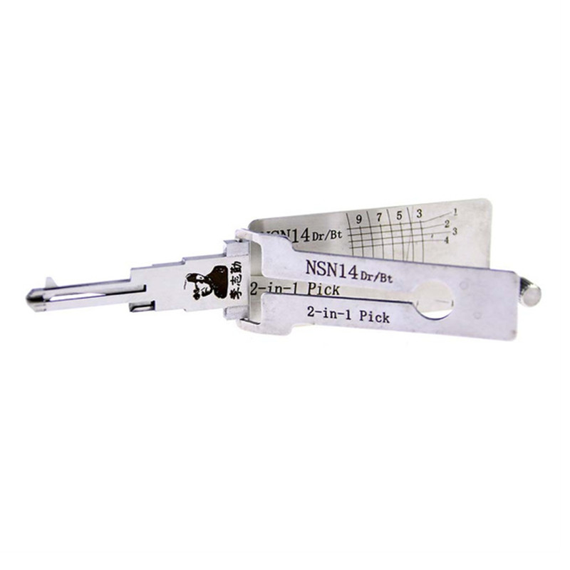 LISHI NSN14 V.2 2 In 1 Lock Pick Decoder Tools For Japan Car Lock Pick ...