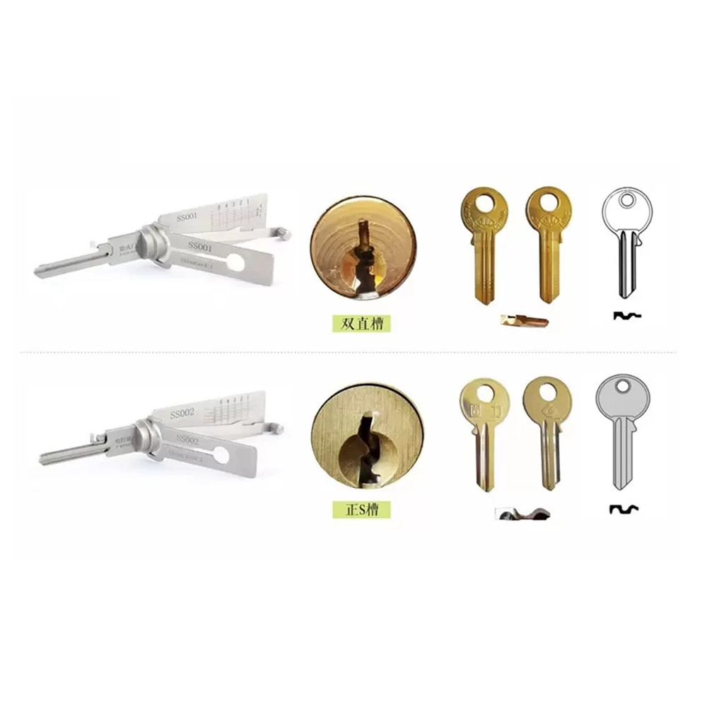LISHI SS001 Lock Pick 2 in 1 for Open Locksmith Door House Key Lock ...