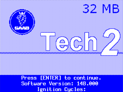 What does a GM Tech 2 scanner do with SAAB card