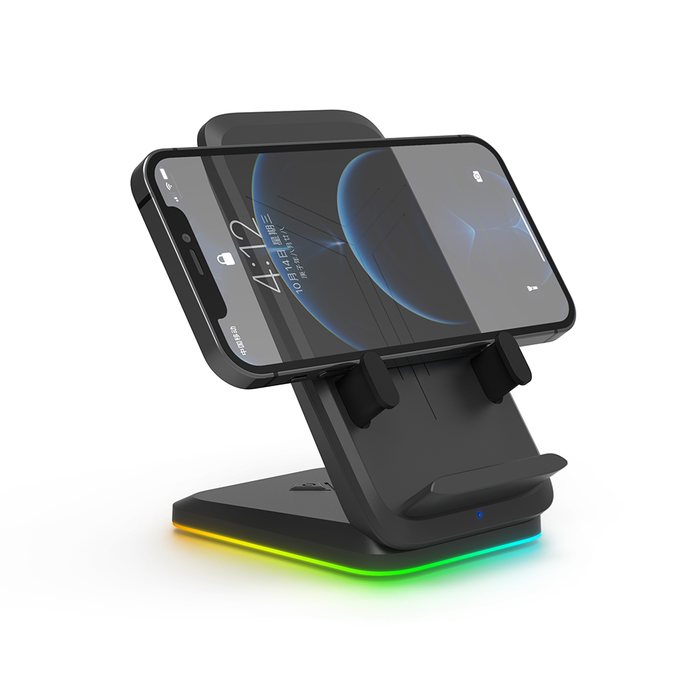 QI 15W Universal RGB Wireless Charging Stand,Gaming Style Qi Wireless ...
