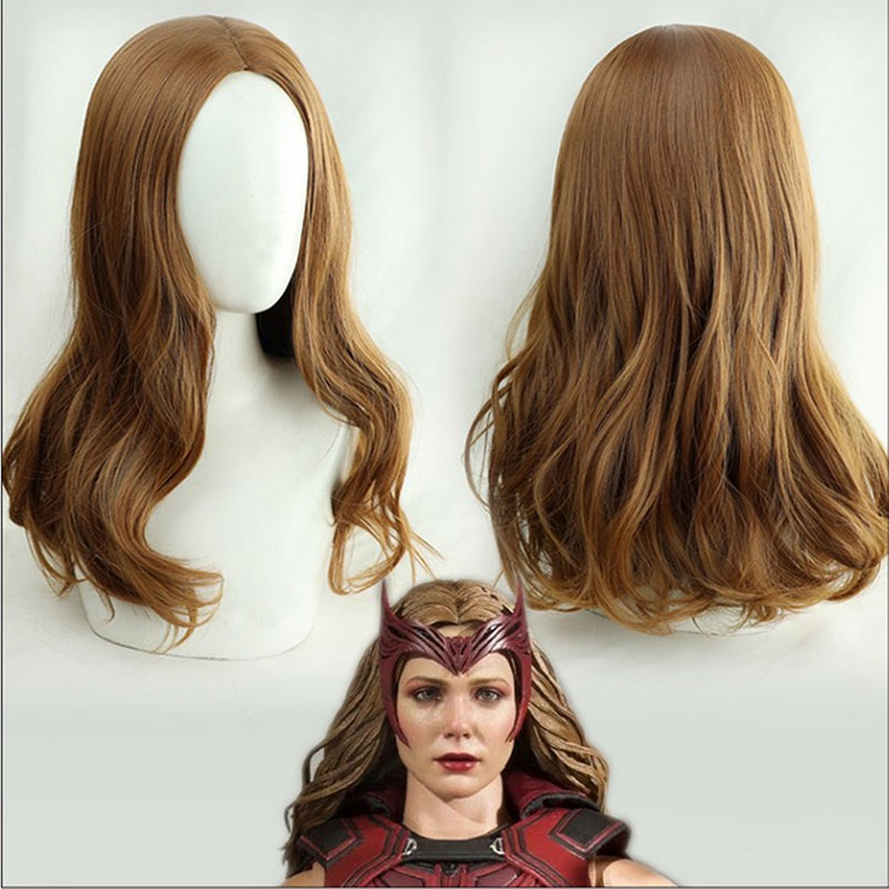 Hallowcos WandaVision Scarlet Witch Wanda Maximoff Cosplay Wig