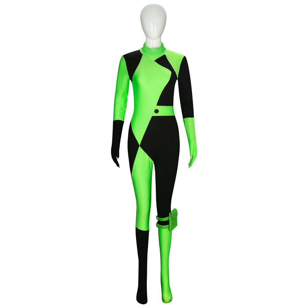 Kim Possible Shego Green Halloween Cosplay Costume (Ready to Ship)