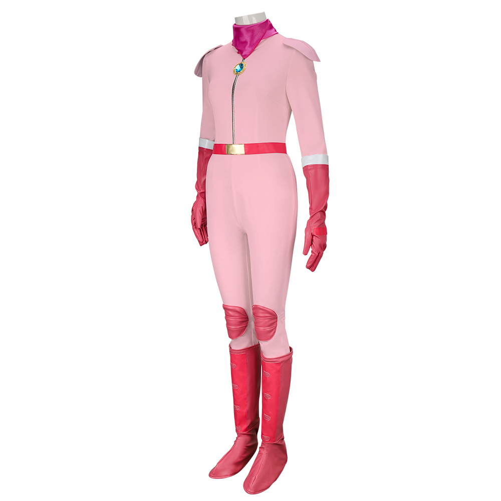 Princess Peach Racing Costume Pink Jumpsuit Cosplay