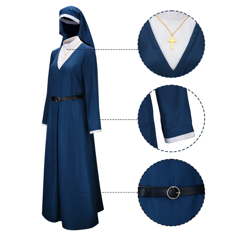 Mrs. Davis Nun Simone Cosplay Costume (Ready to Ship)