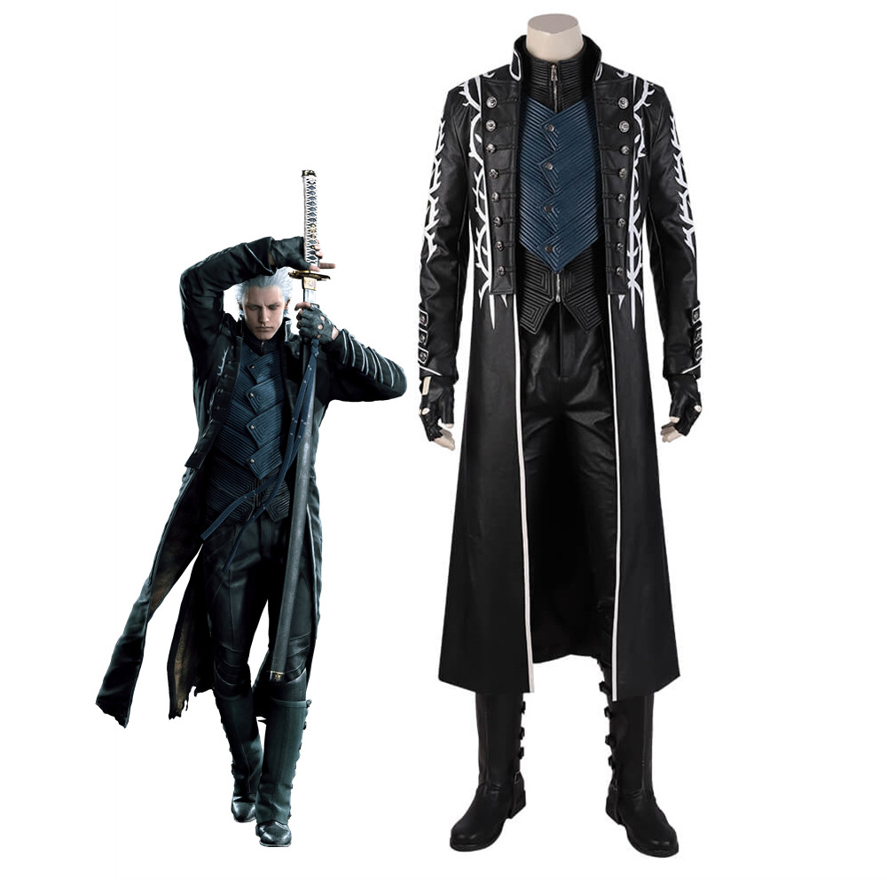Devil May Cry 5 Vergil DMC Cosplay Costume Hallowcos